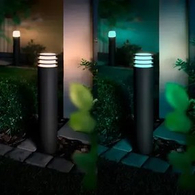 Philips Hue Lucca antracit / Venkovní sloupkové svítidlo / E27 / Bluet