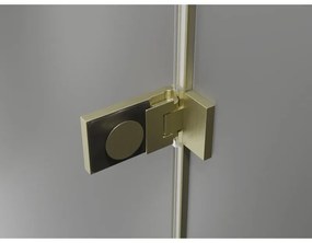 Mexen, Mexen Lunar-F skládací levé sprchové dveře 60 cm, transparentní, broušené zlaté - 836-060-000-55-00-L