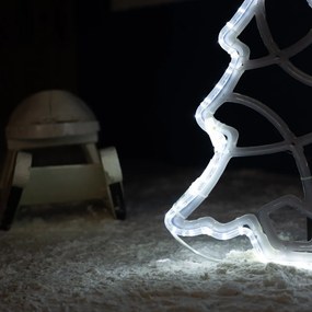 Easy Fix 2D LED světelný stromeček, 49 × 58 × 2 cm, teple bílá, 3D tisk, DZX0091S1