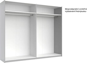 Skříň-šatna 2,5x2,1m (Dveře Lesklé Bílé), série N Family