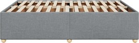 Rám postele bez matrace světle šedý 140 x 190 cm textil 3284729
