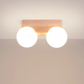 Sollux Lighting Stropní svítidlo BULBO 2 přírodní dřevo