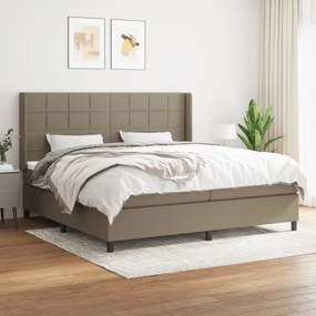 Box spring postel s matrací taupe 200x200 cm textil 3131461