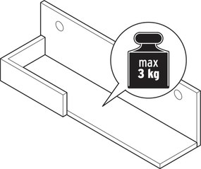 Tchibo - Sada 3 polic z masivního dřeva - barva: hnědá