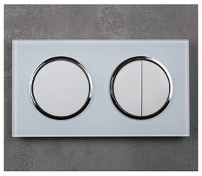 Elhard Skleněný dvojrámeček Rondo Glass, bílý RG3102W