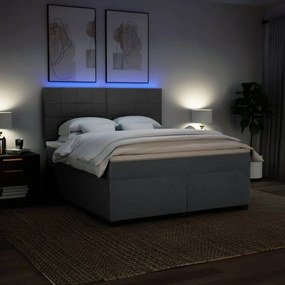 Box spring postel s matrací tmavě šedá 180x200 cm textil 3292868