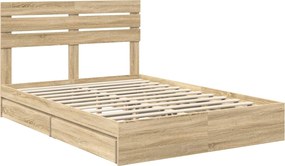 Postel s úložným prostorem se zásuvkou Sonoma dub 160 x 200 cm 3411555