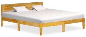 Rám postele masivní mangovníkové dřevo 160 cm