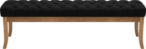 Lavice Ramses látka světlý antik 150 cm – černá