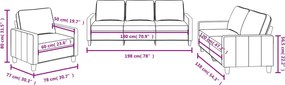 vidaXL 3dílná sedací souprava s poduškami textil [3201430] Barva: světle šedá
