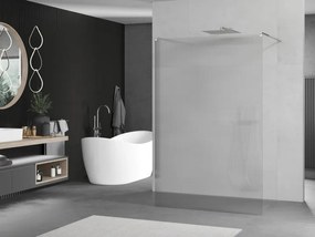 Mexen Kioto, sprchová zástěna Walk-In 100 x 200 cm, 8mm sklo s žebrovým vzorem, chromový profil, 800-100-002-01-09