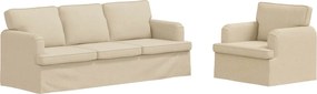 Set pohovek 2 ks Krémová textil 3407609