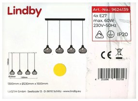 Lindby Lindby - Lustr na lanku FRANCES 4xE27/60W/230V LW0612