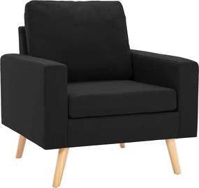 2dílná sedací souprava textil černá 3056623