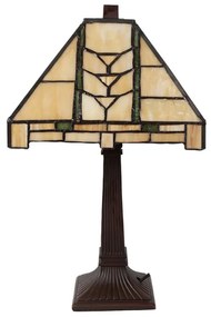 Stolní lampa Tiffany ve stylu art deco Miette – 23x23x38 cm