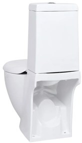vidaXL Keramické WC kulaté spodní odpad bílé