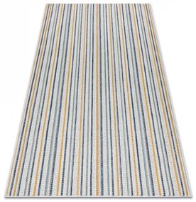 Dywany Luszczow Kusový koberec SISAL COOPER Pruhy, Etno 22237 ecru / tmavě modrá Rozměr koberce: 120 x 170 cm