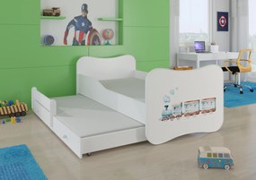 Dětská postel s matracemi GONZALO II 160x80 Motiv: ŽELEZNICE