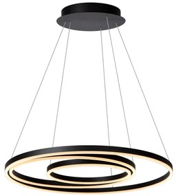 Lucide 46402/99/30 závěsné LED svítidlo Triniti černé, 32W, 3000K, ø80cm