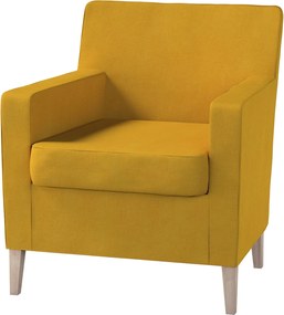 Potah na křeslo IKEA Karlstad barva žlutá látka pletený vzor