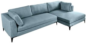 Designová rohová sedačka Sashanique 313 cm petrolejový samet - pravá