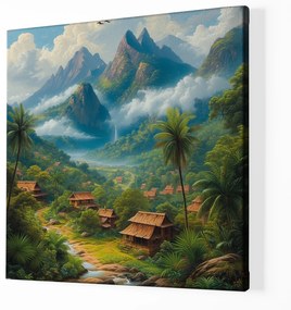 Obraz na plátně - Krásné ráno z Vietnamu FeelHappy.cz Velikost obrazu: 120 x 120 cm