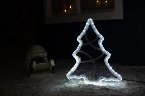 Easy Fix 2D LED světelný stromeček, 49 × 58 × 2 cm, teple bílá, 3D tisk, DZX0091S1