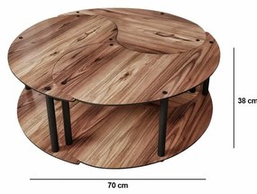 Sada konferenčních stolků Yin Yang Walnut, 3 ks