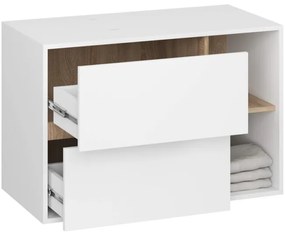 Skříňka pod umyvadlo VAMI W90 2SZ bílá / dub sonoma