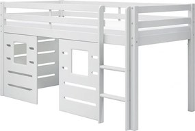 FALCO Vyvýšená postel Actim s panely Treehut bílá