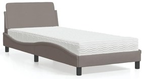 Postel s matrací Dover taupe 90 x 200 cm textil 3208328