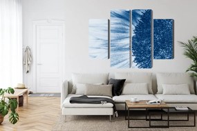 Vícedílný obraz Modrá Slunečnice V Makro Měřítku Nedostatek Nedostatek Přírodní plátno 200x150