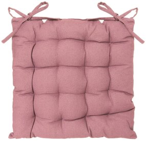 Růžový polštář na židli z plastu, 38x38 cm