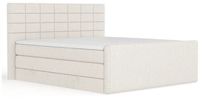 Béžová boxspring postel s úložným prostorem 180x200 cm Ava – Maison de Rêve