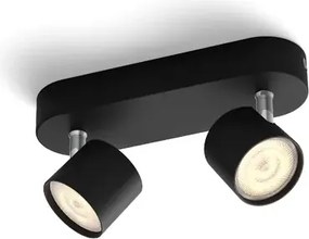 Philips Star 2x4.5W černá / LED bodové svítidlo / 1000lm / 2700K / IP2