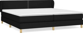 Box spring postel s matrací černá 200x200 cm textil 3126751