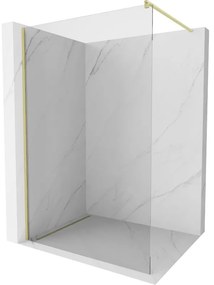 Mexen Kioto sprchová stěna Walk-in 120 x 200 cm, transparentní 8 mm, zlatá kartáčovaná - 800-120-101-55-00