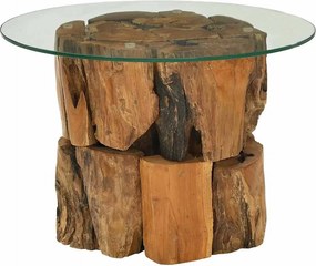 Konferenční stolek masivního teak naplavené dřevo 60 cm 243474