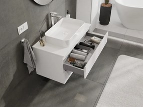 Mexen Orio, koupelnová skříňka 90 cm, 2 zásuvky, bílá matná, 91A10-09047-2-BFF01