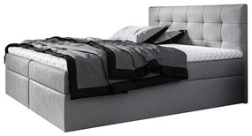 Čalouněná postel boxspring ROCCO + topper, 120x200, jasmine 90
