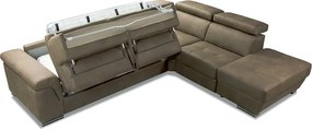 Pregio Italia sofa&relax Velké rohové sedací soupravy PRINCE Provedení: 3 + roh + 1 s ukonč., Vzorník látek: tekno fibra 06 light grey