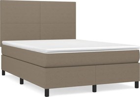 Box spring postel s matrací taupe 140x200 cm textil 3141621