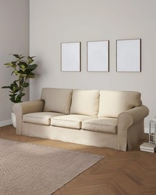 Potah na pohovku IKEA Ektorp 3-místná, rozkládací STARÝ MODEL PIXBO barva béžová