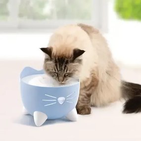 Catit Pixi světle modrá / Fontánka pro kočky / 2,5 l / filtr s trojitý