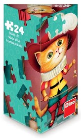Dino Puzzle triangl Kocour v botách 24 dílků