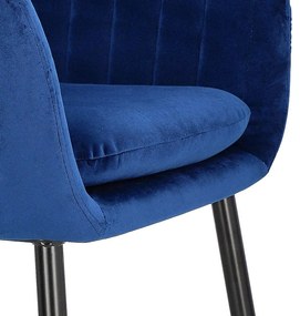 Intesi Židle Emilia Velvet deep blue/black