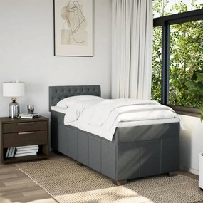 Box spring postel s matrací tmavě šedá 80 x 200 cm textil 3289203