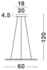 LED lustr Livorno 60 Chrome