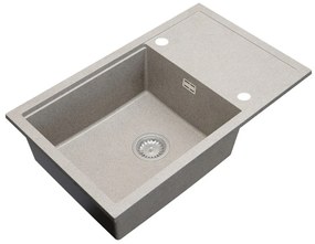 Gamma Advance 8050, 1-komorový granitový dřez 800x500x210 mm, béžová, GMA-ZLE000151