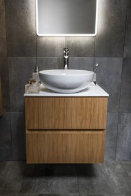 Sapho Odetta deska Rockstone 680 x 12 x 440 mm umělý kámen bílá mat DTR68-0101